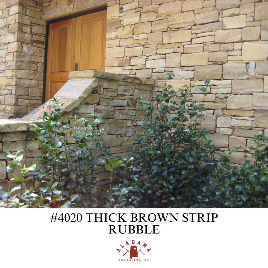 #4020 THICK BROWN STRIP RUBBLE THIN VENEER – Alabama Wholesale Stone
