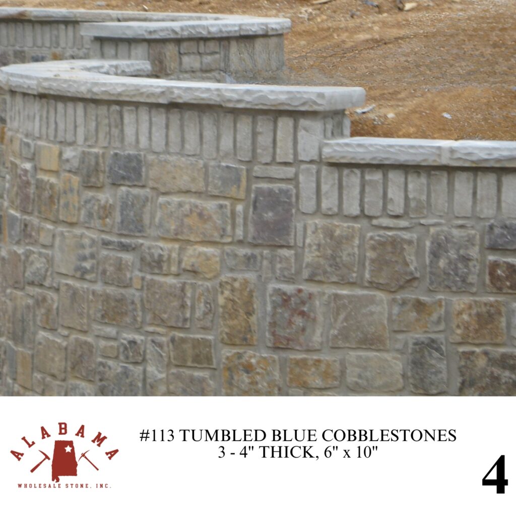 #113 BLUE TUMBLED COBBLESTONE 6″ x 10″ x 3-4″ THICK – Alabama Wholesale ...