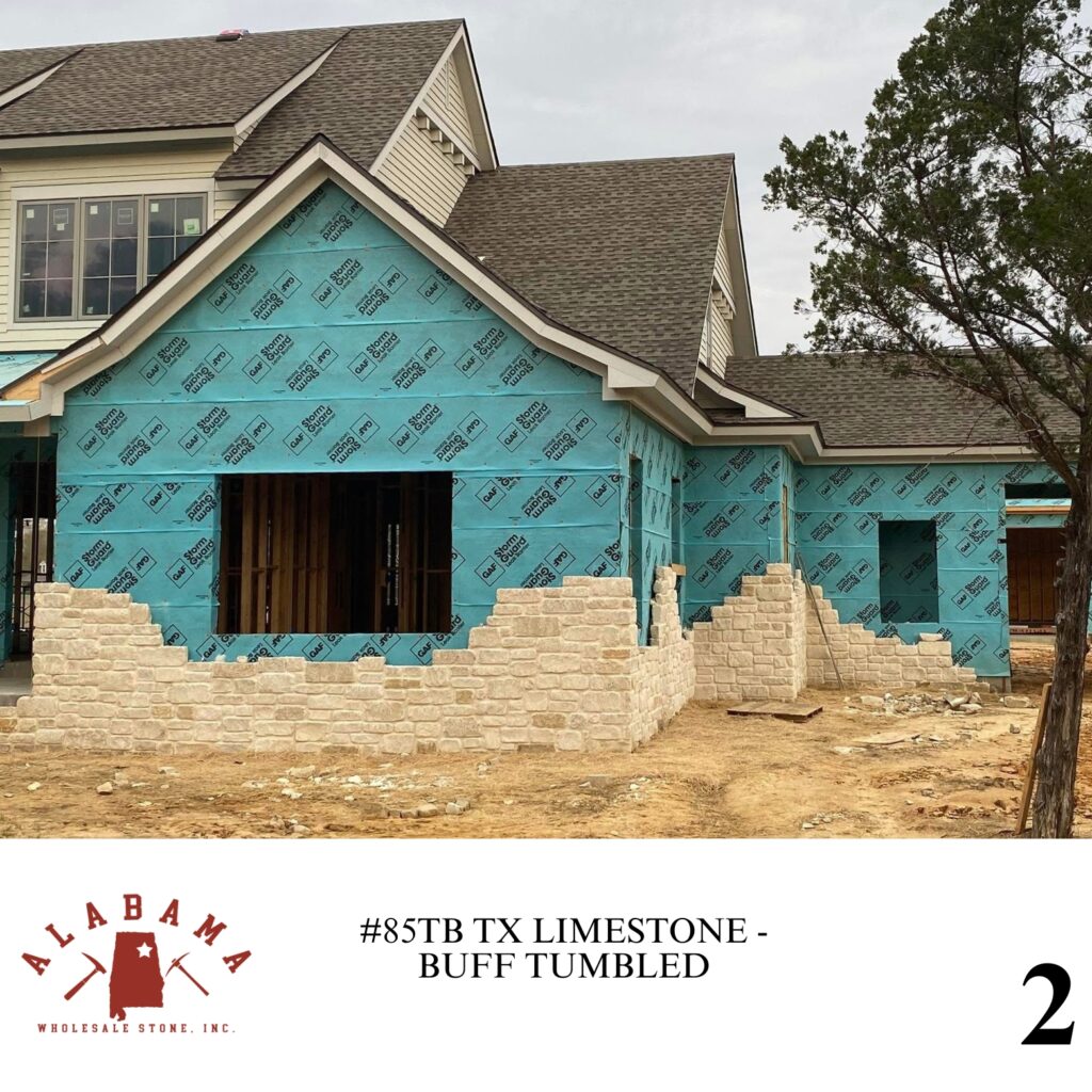 #85TB TEXAS LIMESTONE – BUFF (TUMBLED) – Alabama Wholesale Stone